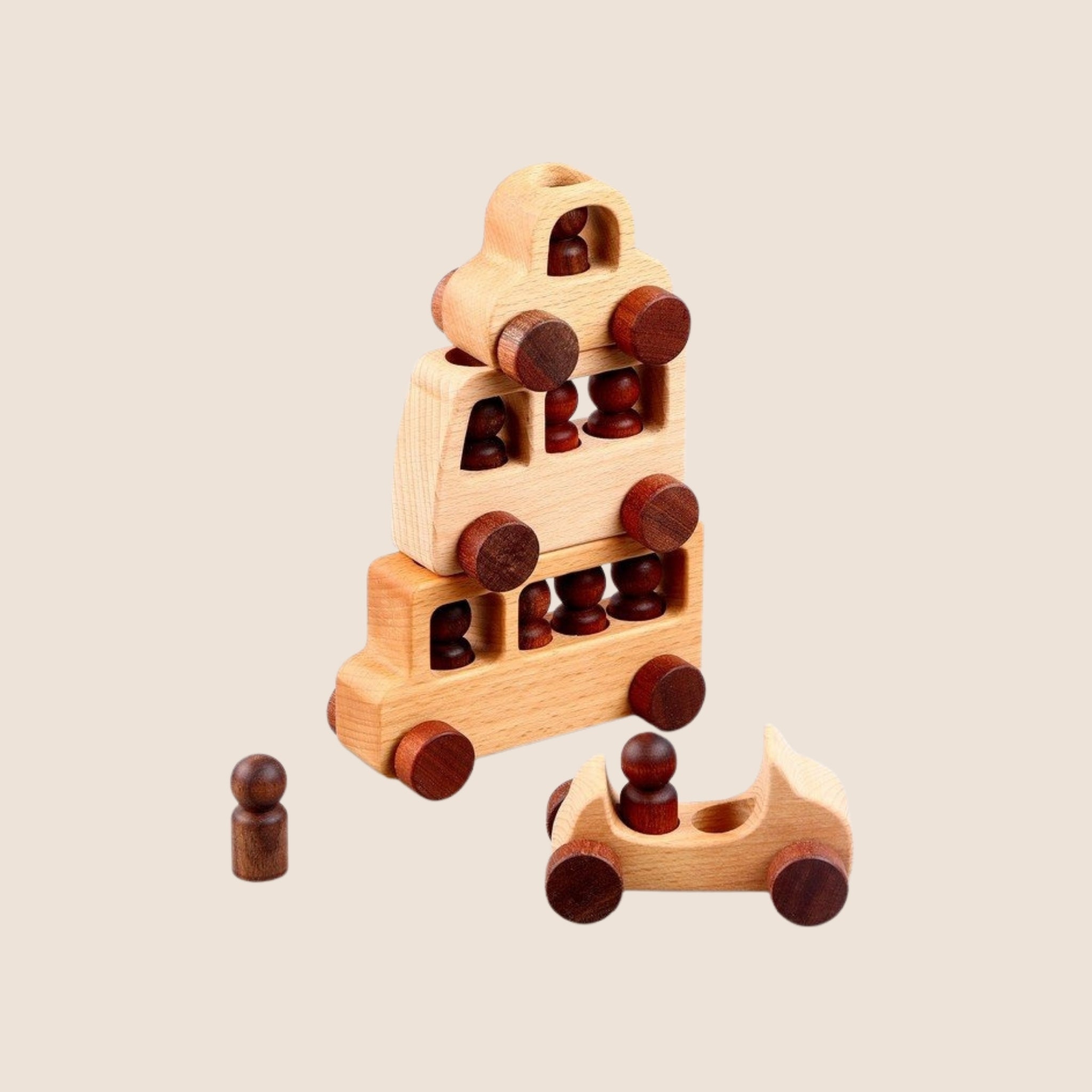 Set de Autos de Madera | Juguete Montessori y Waldorf | Canki – Canki